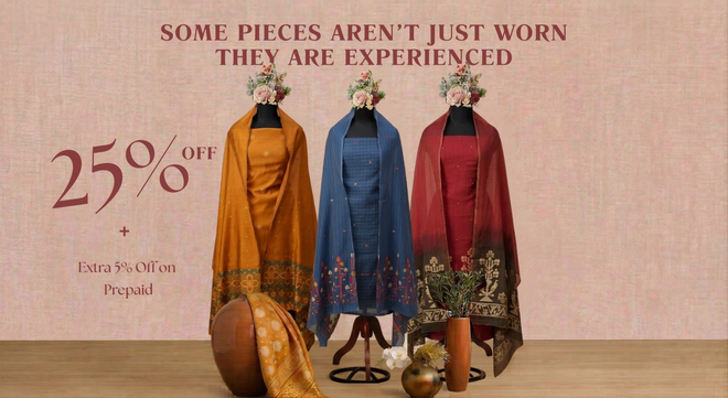 Sarees & Unstitched Top-Dupatta Sets Online | Ravya – rävya
